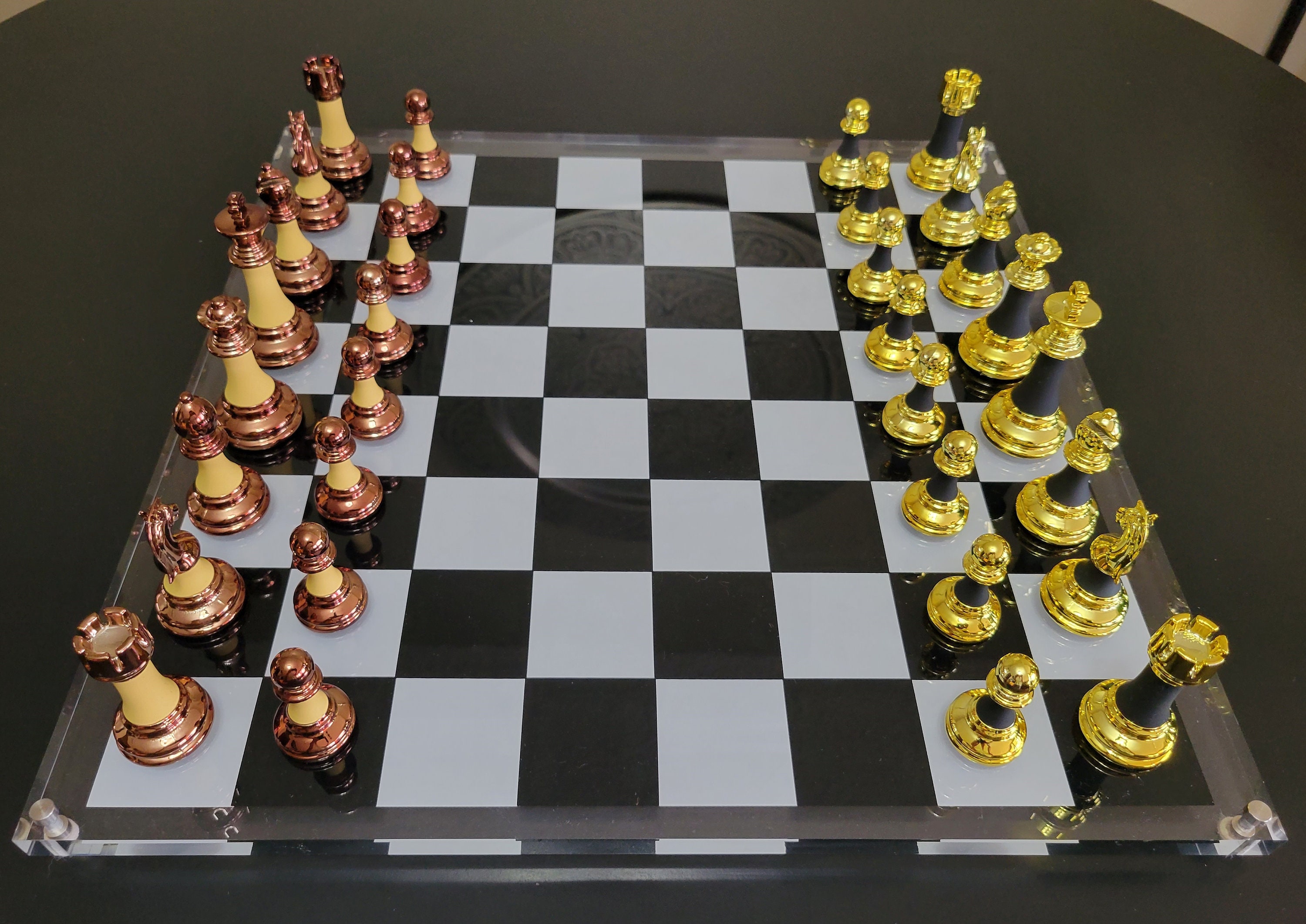 Modern Beautiful Acrylic Chess Set - Etsy