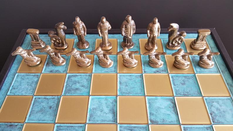 Greek Archaic Complete Chess Set - Etsy