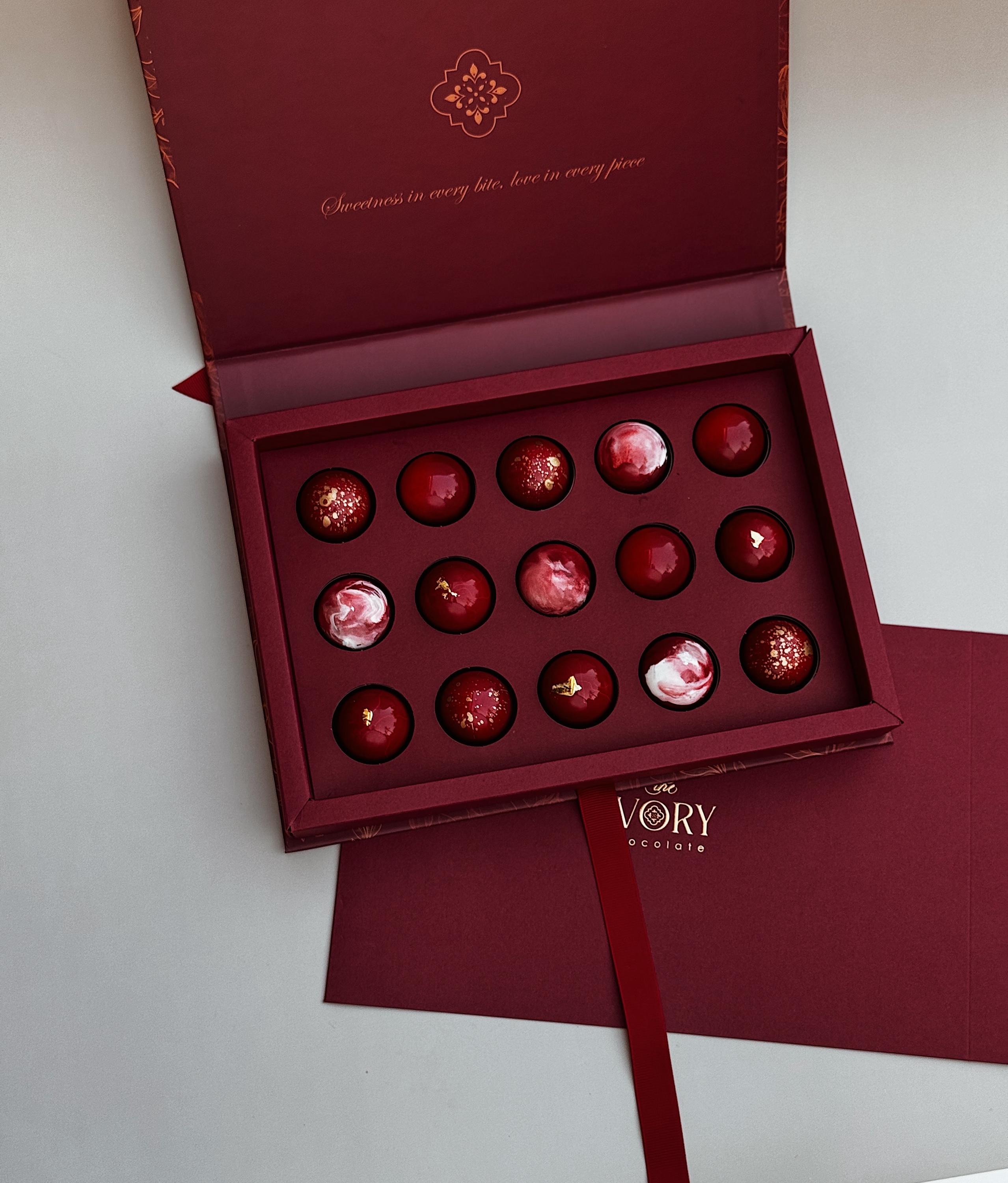 A Box of Handmade Chocolate Truffles, Bonbons Gift Box, Chocolate ...
