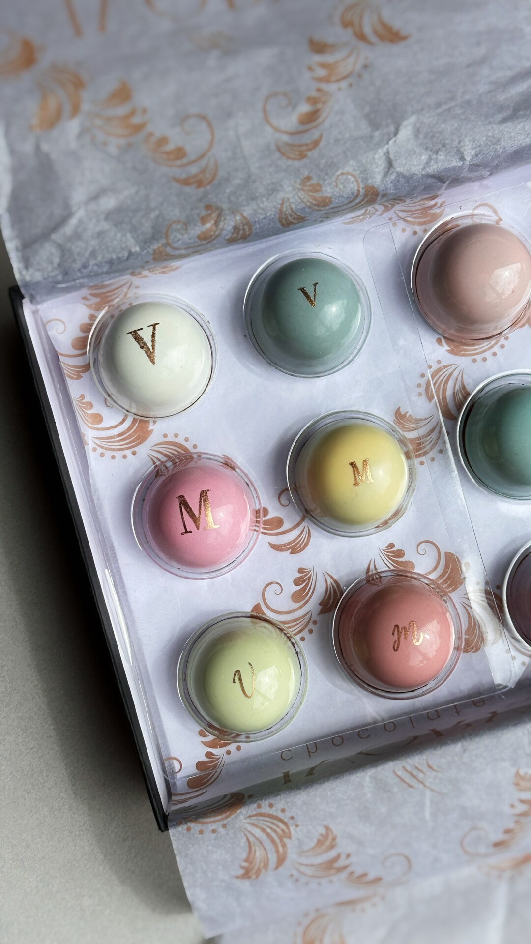 A Box of Handmade Chocolate Truffles, Bonbons Gift Box, Chocolate ...