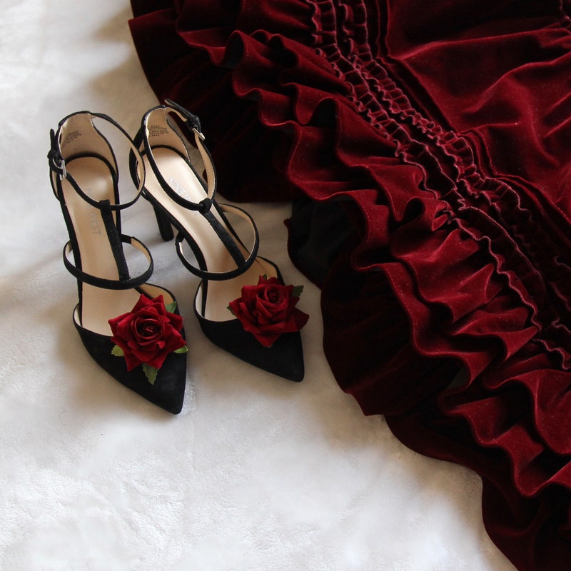 Red Rose Shoes - Etsy