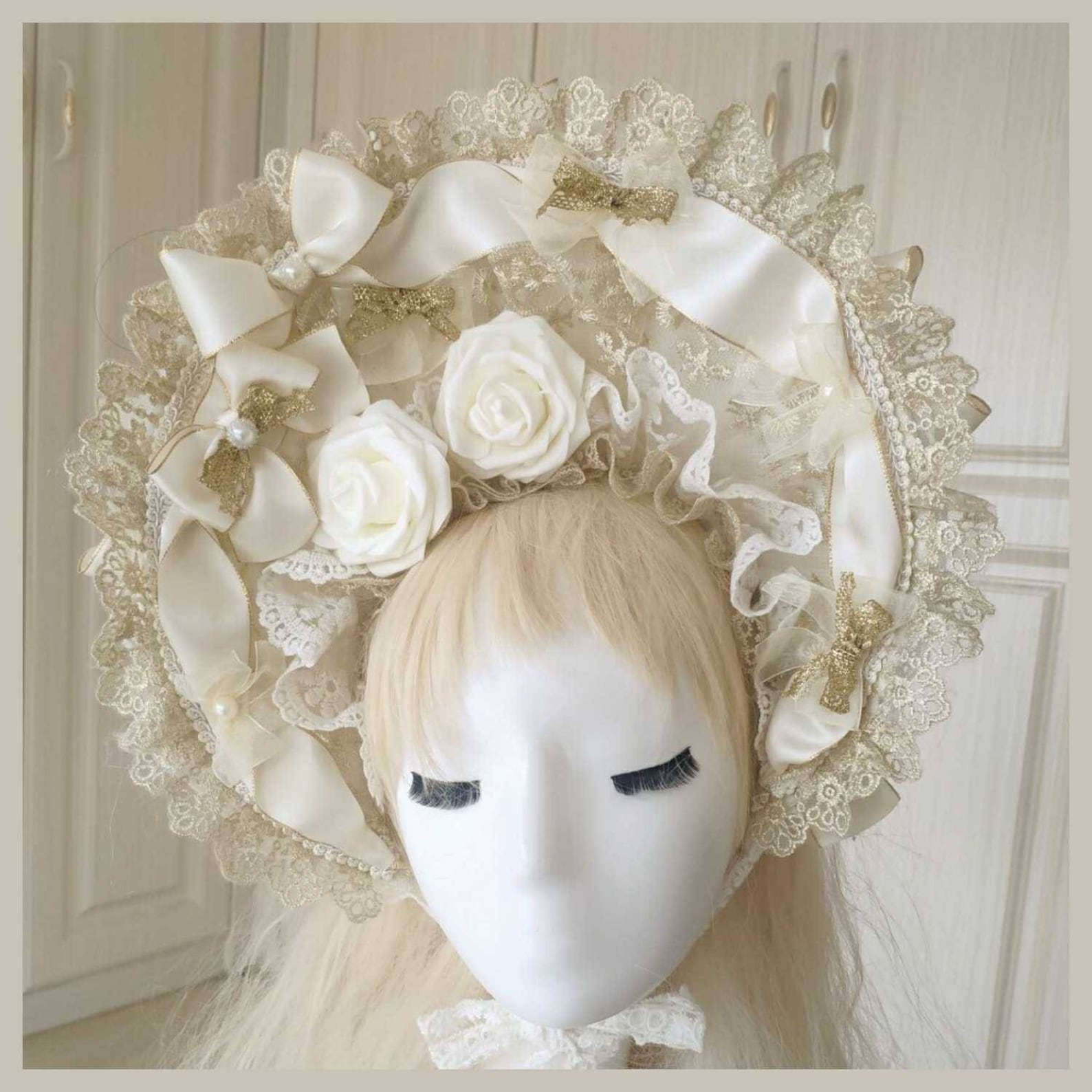 Ready to Ship-lolita Rococo Vintage Bonnet Bntbonnet | Etsy