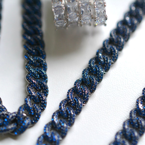Blue Chain Link - Etsy