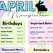 April Daycare Template | April Daycare Newsletter Canva Template ...