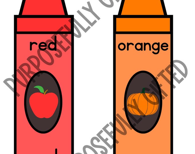 JUMBO Printable Crayon Color Posters for Classroom OVER 18 INCHES Tall ...