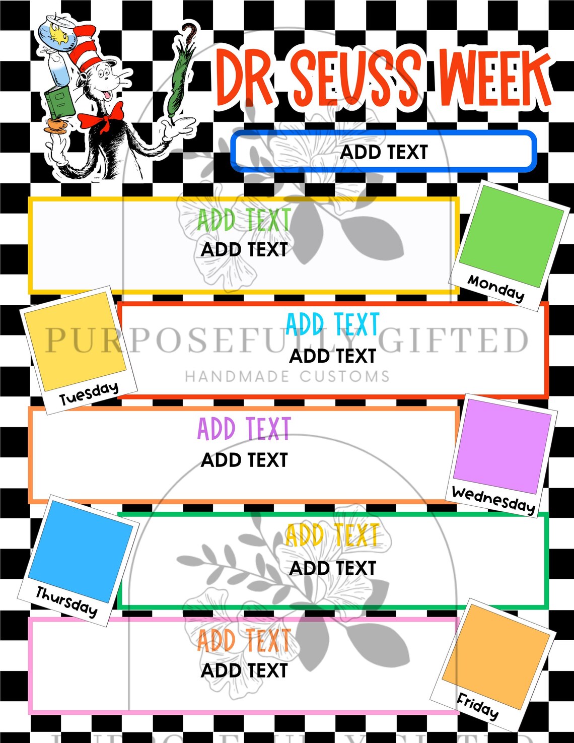 Read Across America Week 2025, School Spirit Week Schedule School Pto ...