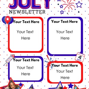 July Newsletter Template | July Daycare Newsletter Canva Template ...