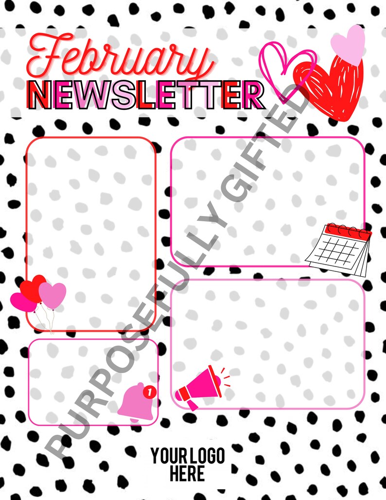 February Daycare Canva Template | February Daycare Newsletter Canva ...