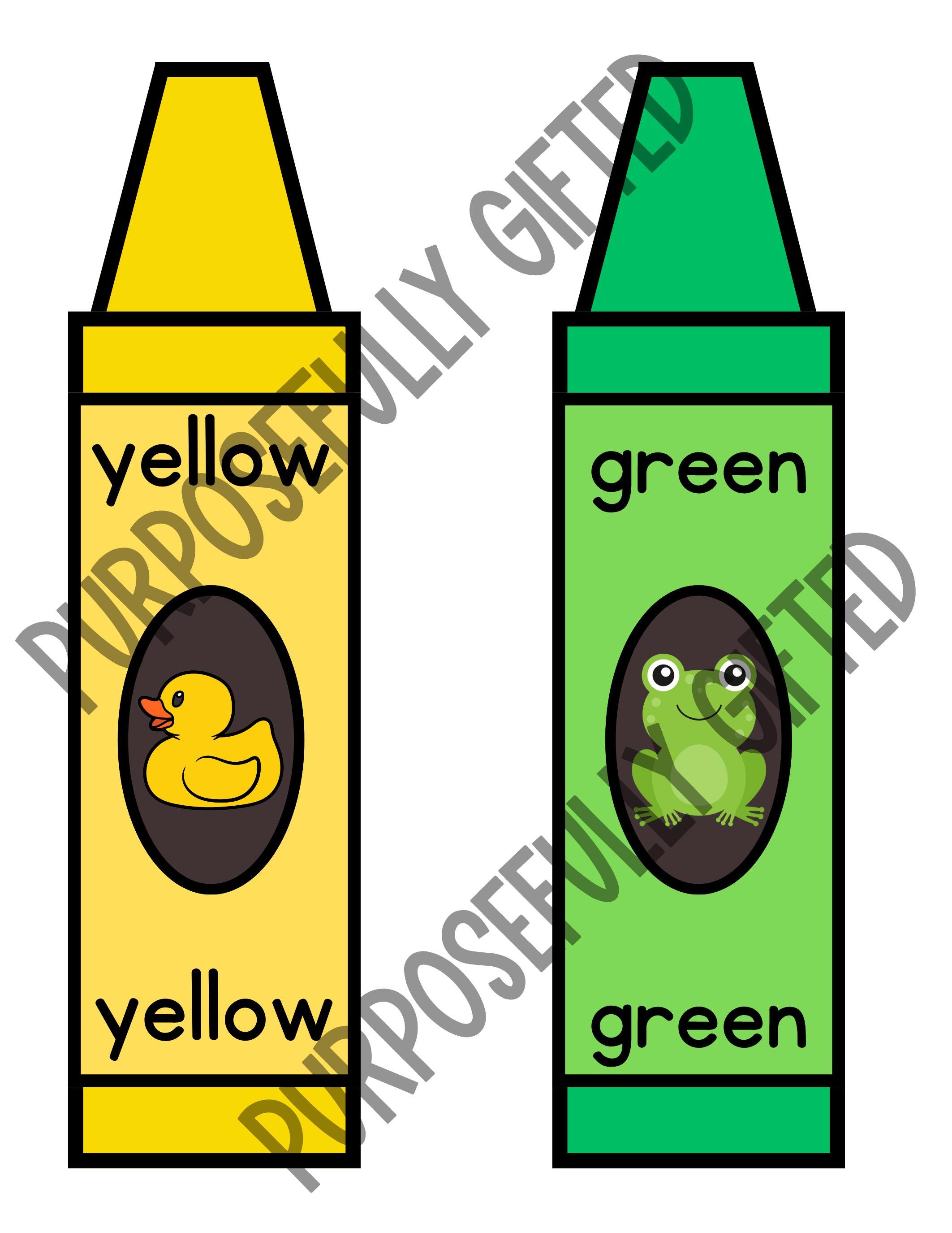 Classroom JUMBO Printable Crayon Color Posters, Elementary Classroom - Etsy