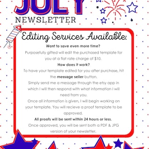 July Newsletter Template | July Daycare Newsletter Canva Template ...