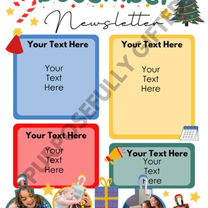 December Daycare Template | December Daycare Newsletter Canva Template ...