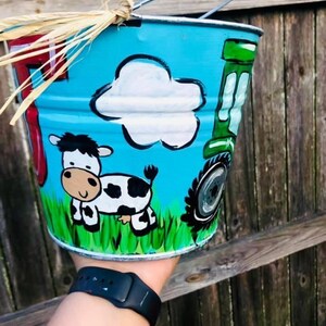 Hand Painted Custom Easter Pail, Customized Easter Pail, Hand Painted ...