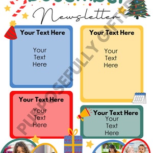 December Daycare Template | December Daycare Newsletter Canva Template ...