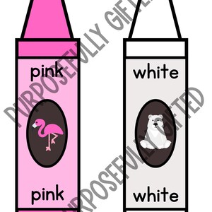 Classroom JUMBO Printable Crayon Color Posters, Elementary Classroom - Etsy