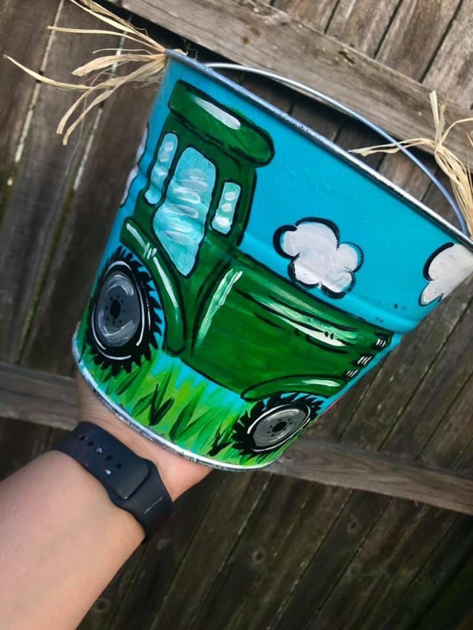 Hand Painted Custom Easter Pail, Customized Easter Pail, Hand Painted ...