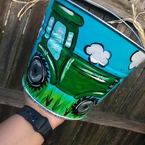 Hand Painted Custom Easter Pail, Customized Easter Pail, Hand Painted ...