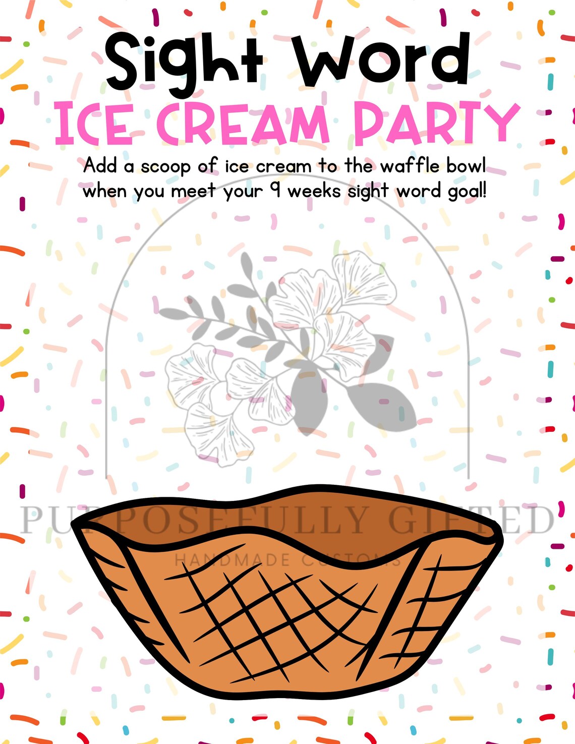 Printable Classroom Reward Chart for Students - Sight Word Goal Chart ...