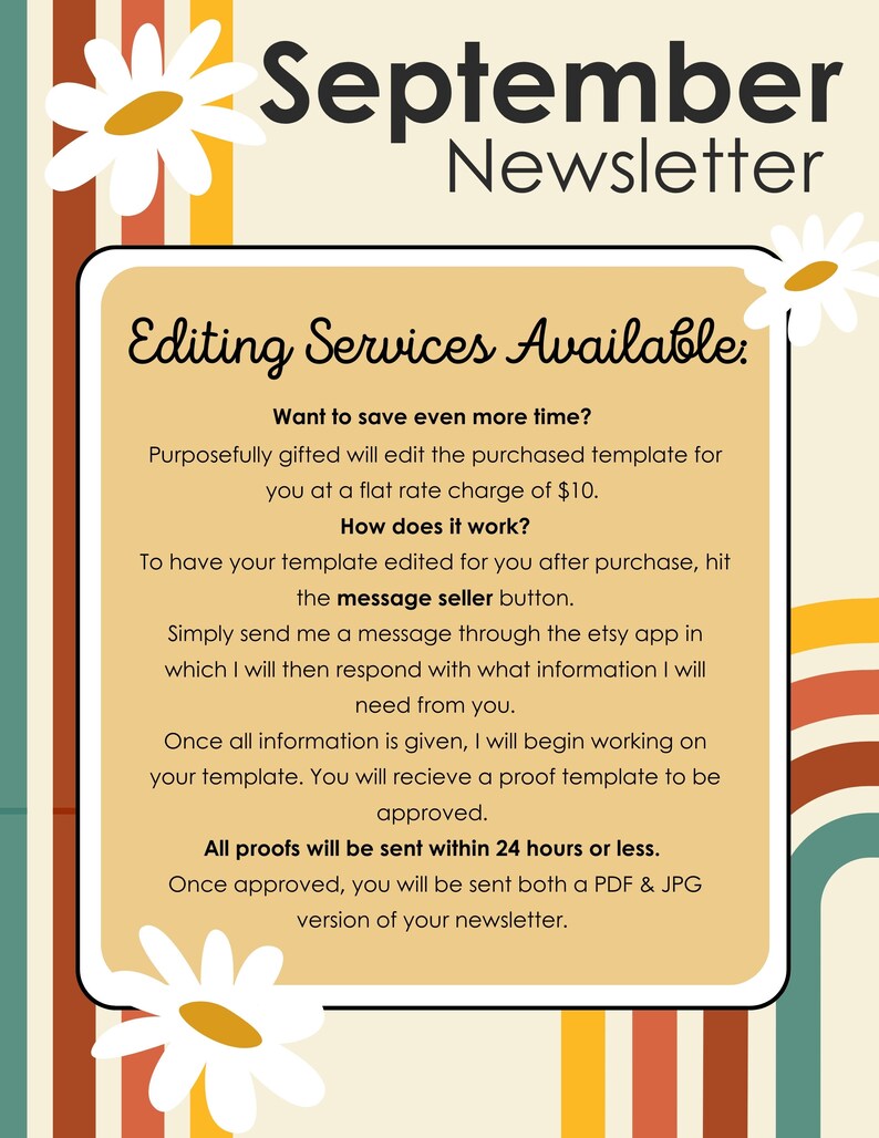 September Newsletter Template | September Daycare Newsletter Canva ...