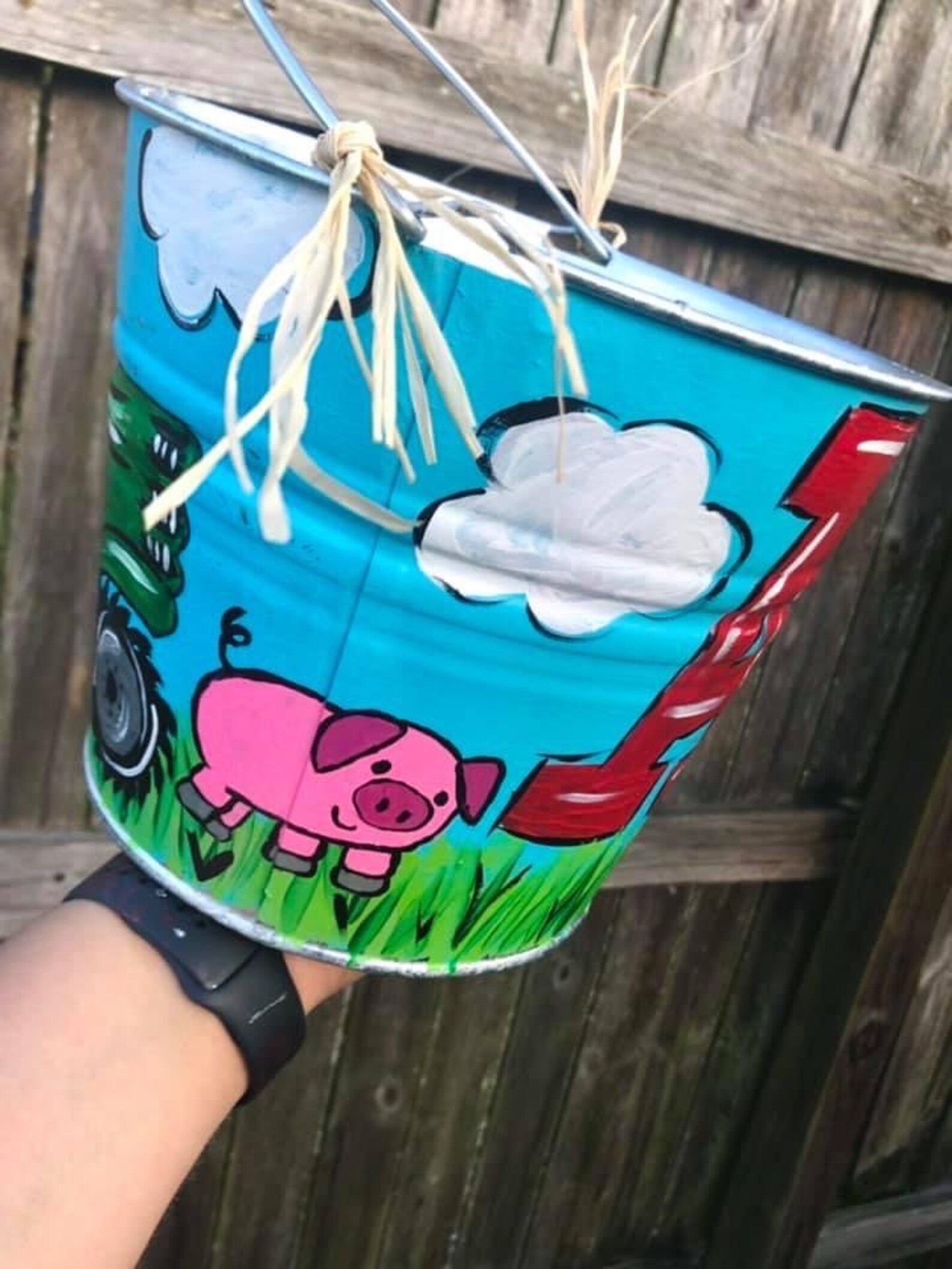 Hand Painted Custom Easter Pail, Customized Easter Pail, Hand Painted ...