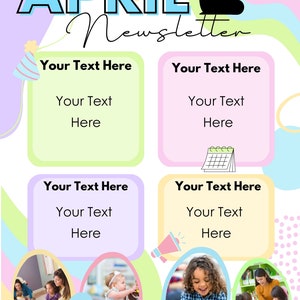 April Daycare Template | April Daycare Newsletter Canva Template ...
