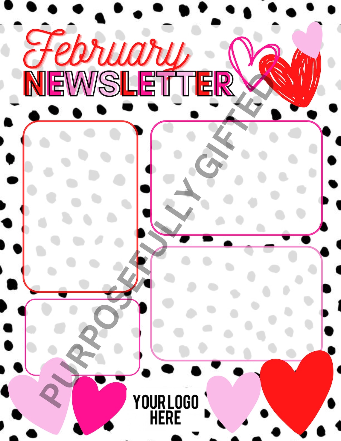 February Daycare Canva Template | February Daycare Newsletter Canva ...