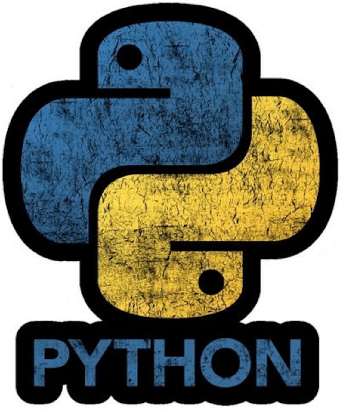 Python Developer Vintage Sticker | Etsy