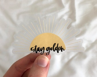 Stay Golden Stickers - Etsy