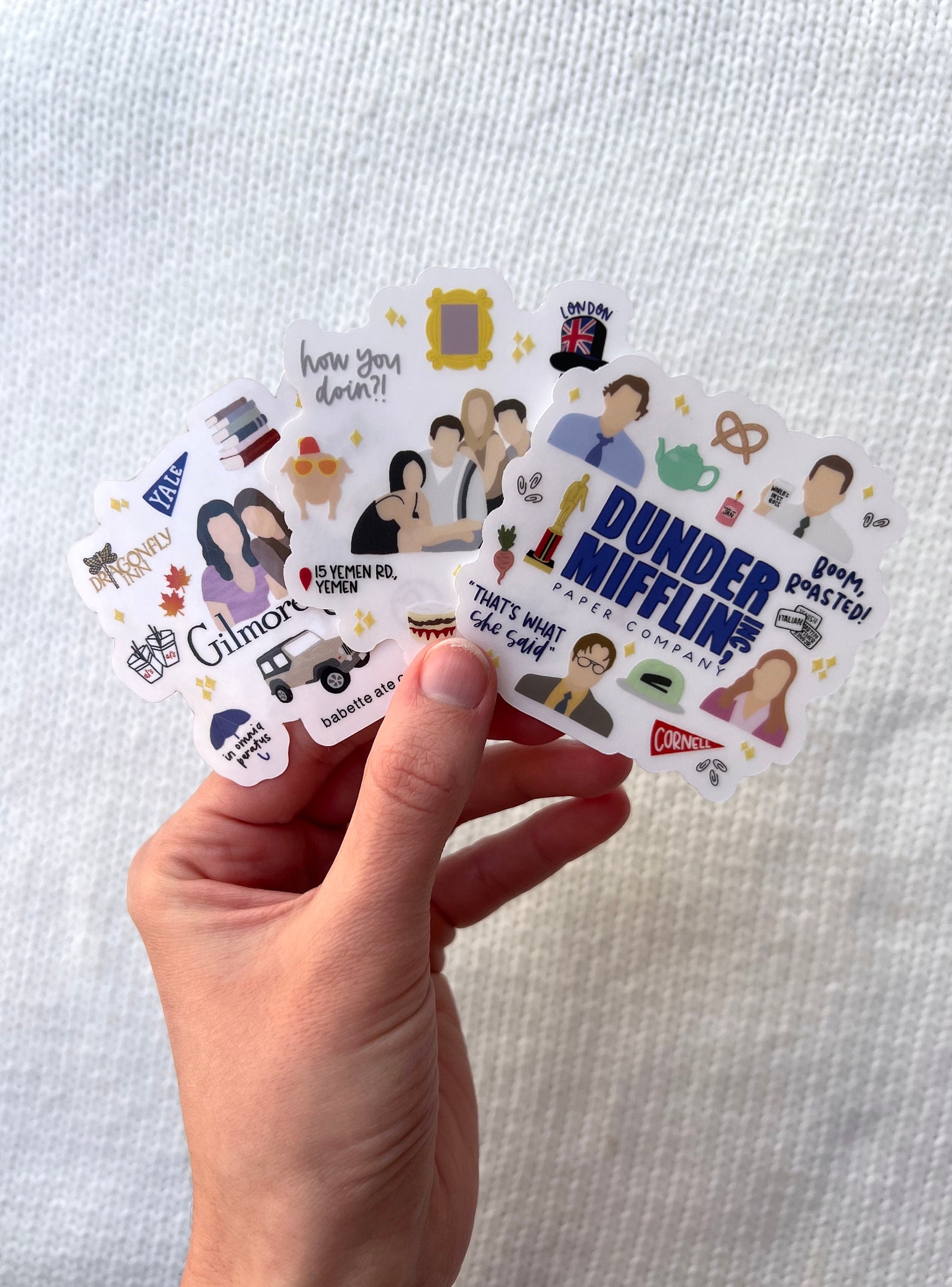 CLEAR Friends Vinyl Sticker | Friends TV Show | Water Bottle Stickers ...