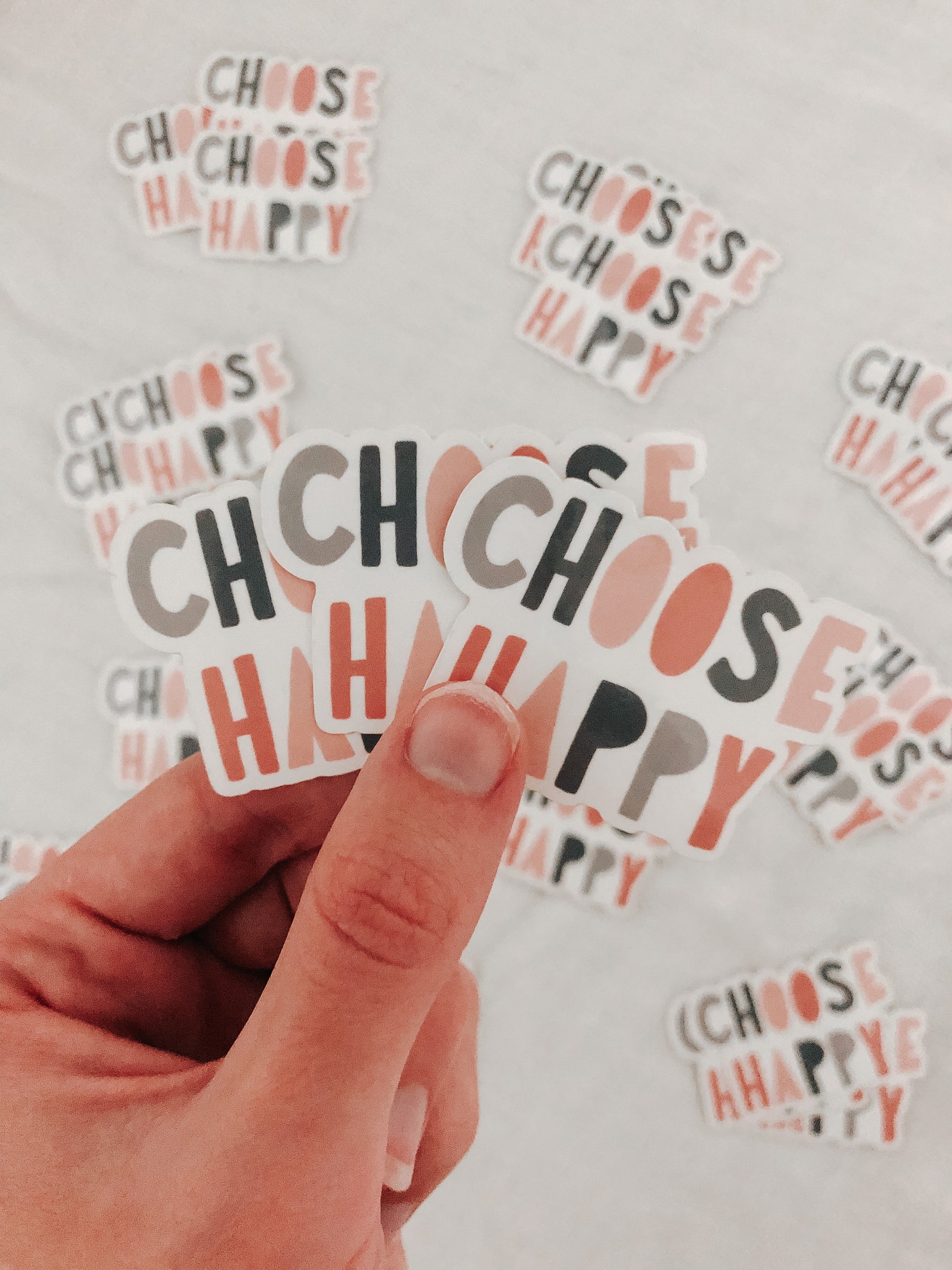 Pack of 3 Mini Choose Happy Stickers Vinyl Stickers - Etsy