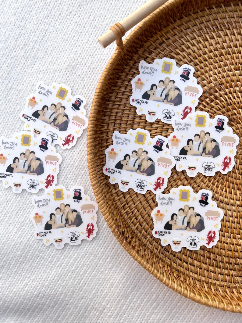 CLEAR Friends Vinyl Sticker | Friends TV Show | Water Bottle Stickers ...