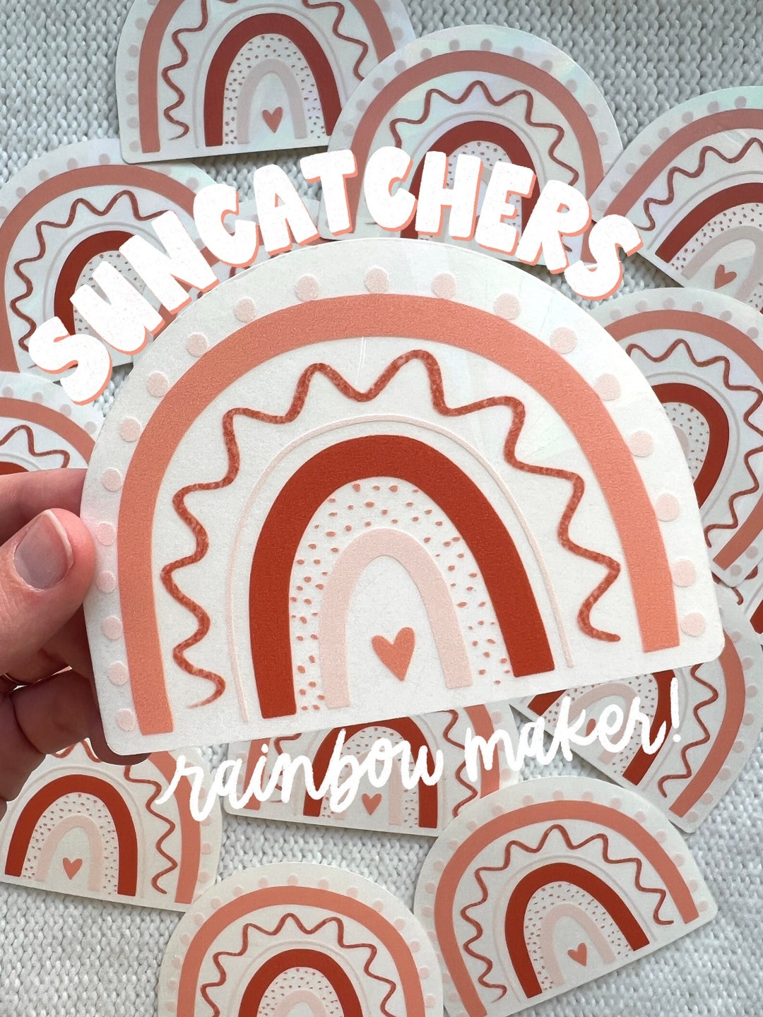 Boho Rainbow Sun Catcher | Rainbow Maker Sticker | Window Stickers ...