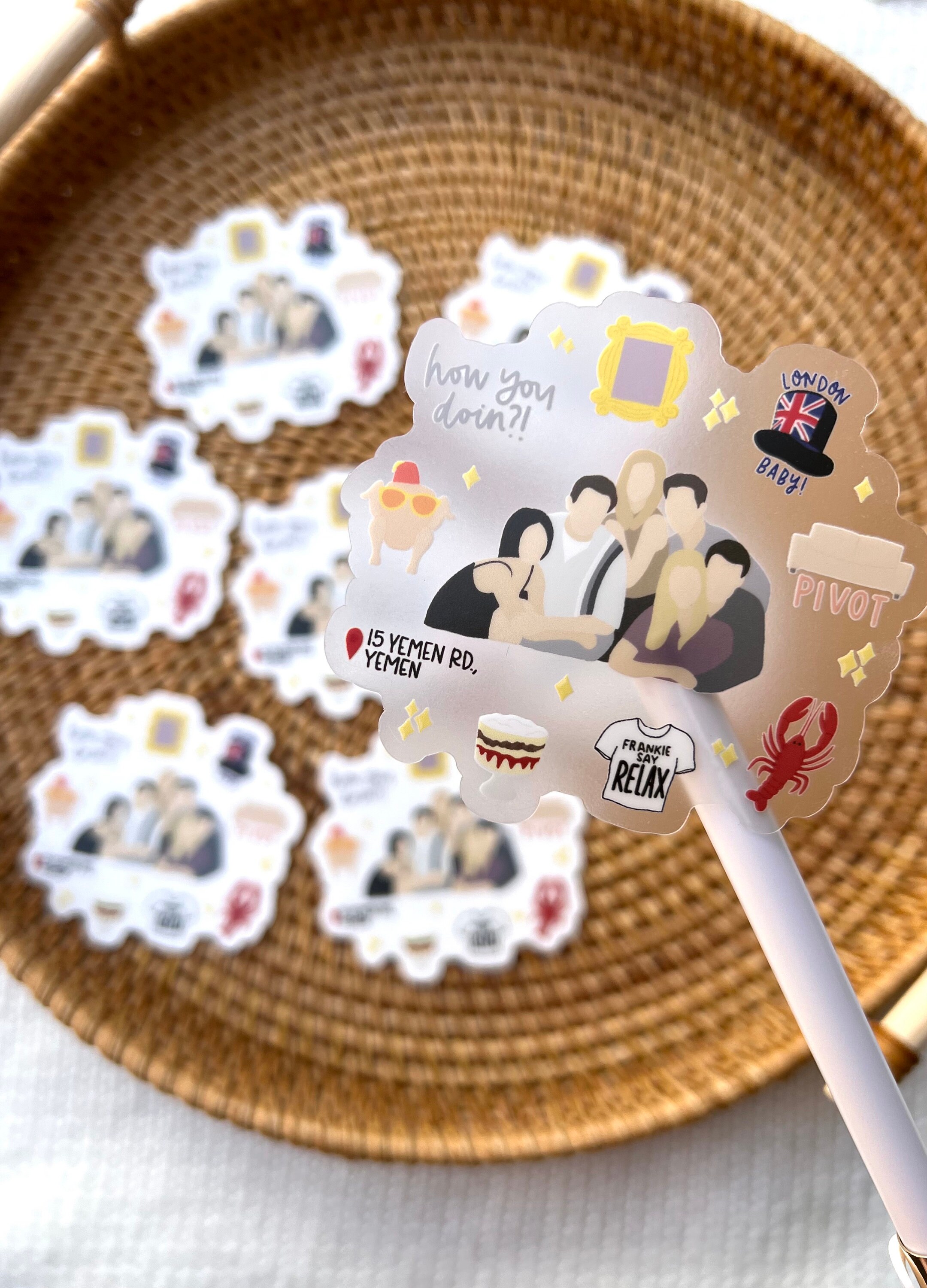 CLEAR Friends Vinyl Sticker | Friends TV Show | Water Bottle Stickers ...