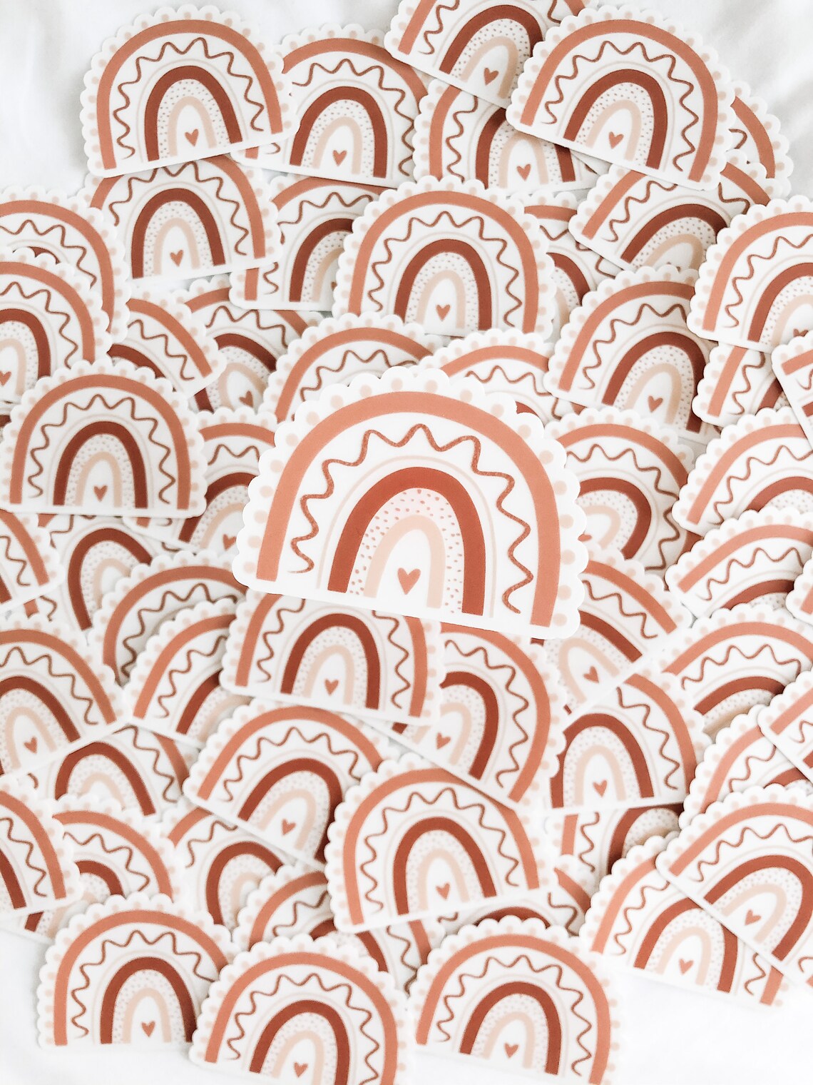 CLEAR Boho Rainbow Vinyl Sticker Waterproof Stickers Water | Etsy