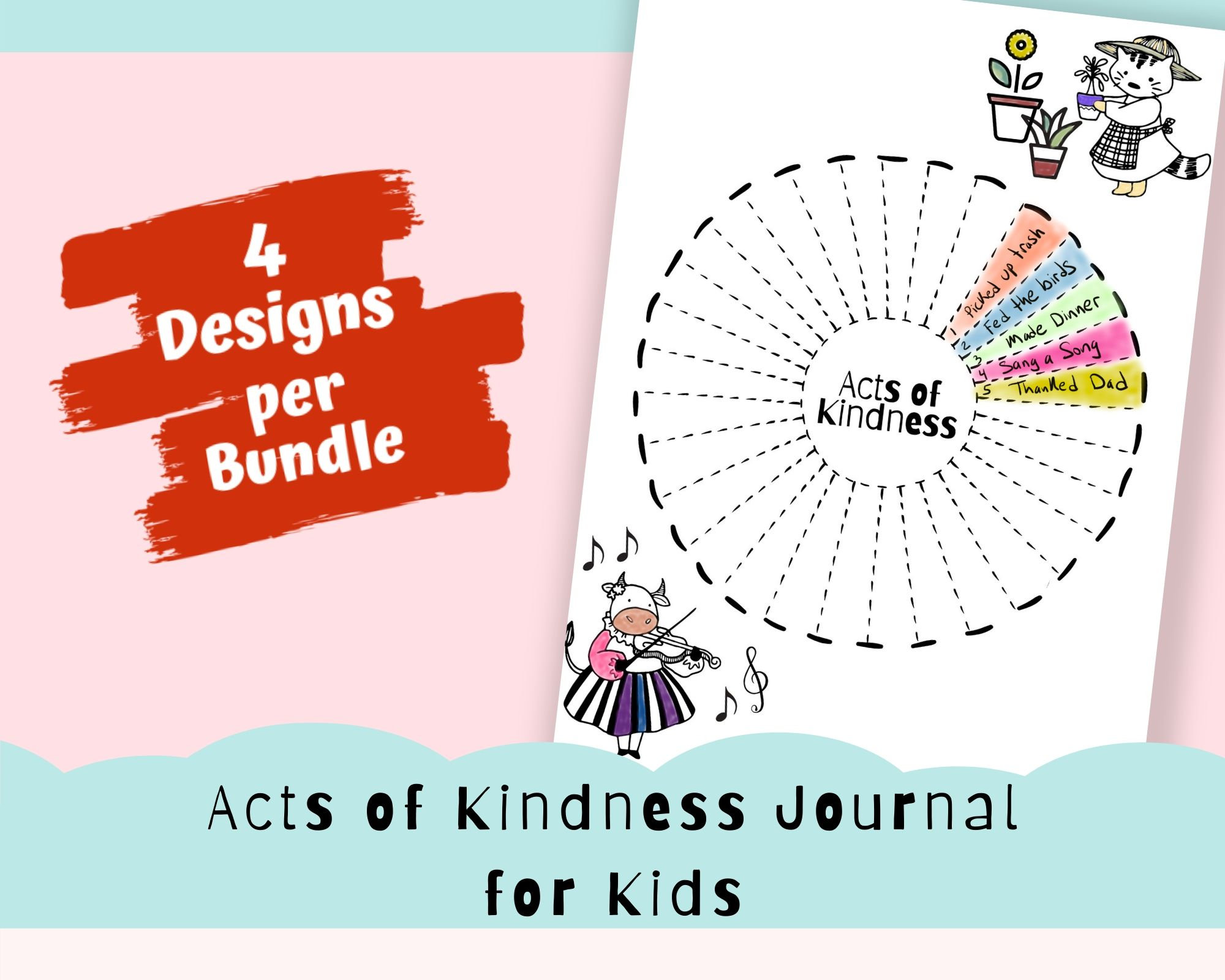 Acts of Kindness Journal for Kids: 31-day Tracker (printable PDF) - Etsy