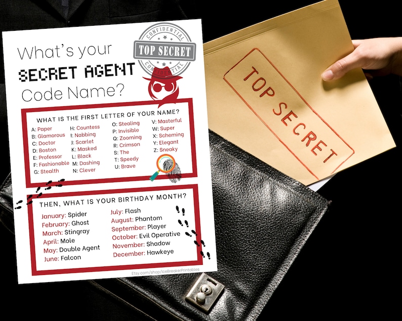 Secret Agent Party Game | Spy Birthday Party | Top Secret Party ...