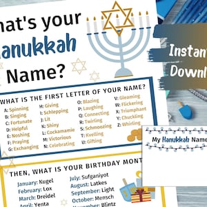 Hanukkah Party Game for Your Holiday Celebration of Lights Party. Fun ...
