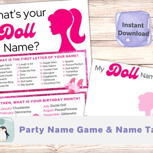 Pink Doll Party Game | Pink Party Game | Pink Girl Birthday Party ...