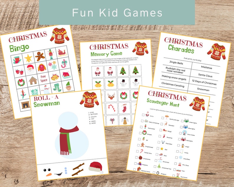 Ugly Christmas Sweater Games | 13 Game Bundle | Christmas Party Games ...