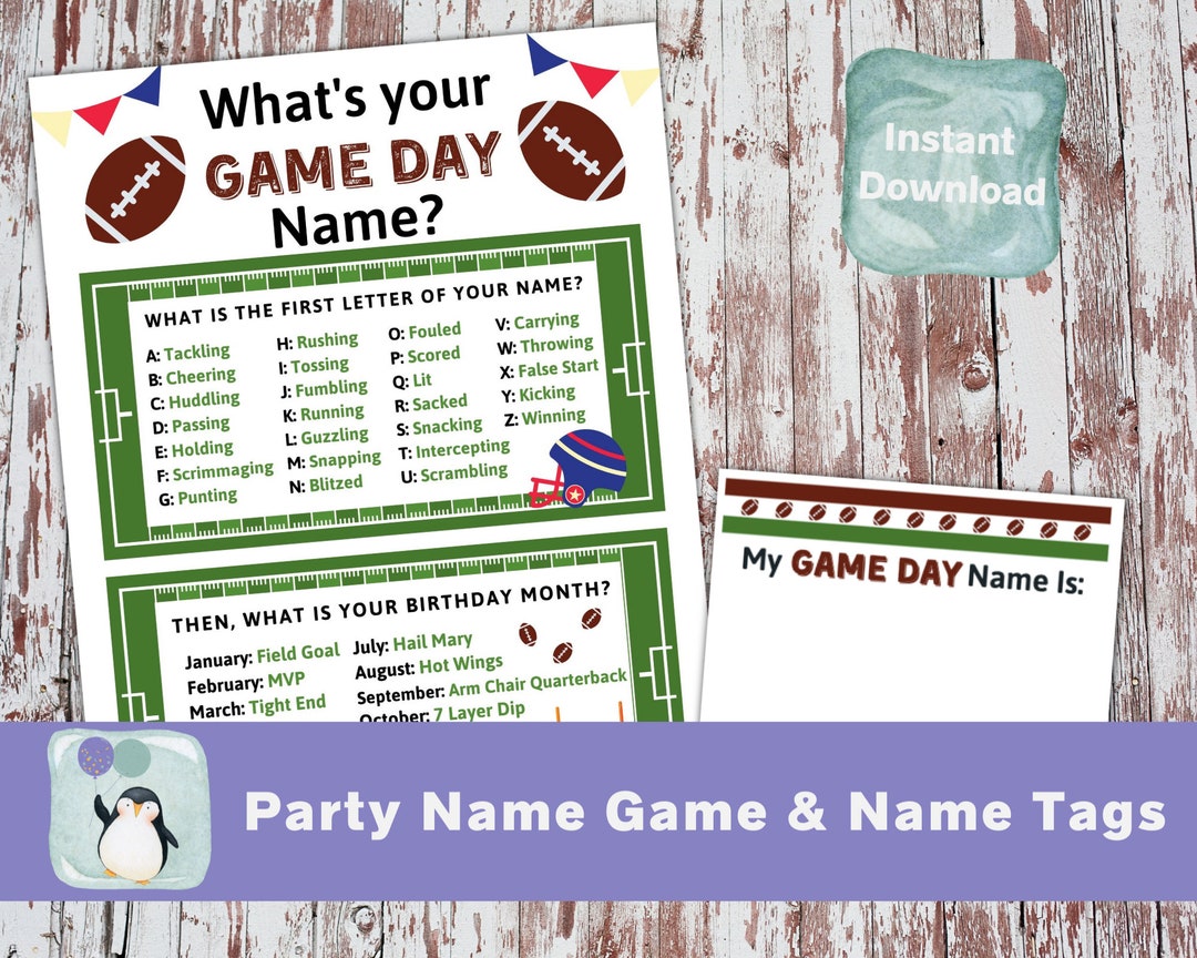 Football Party Game | Game Day Party | Fantasy Football Party ...