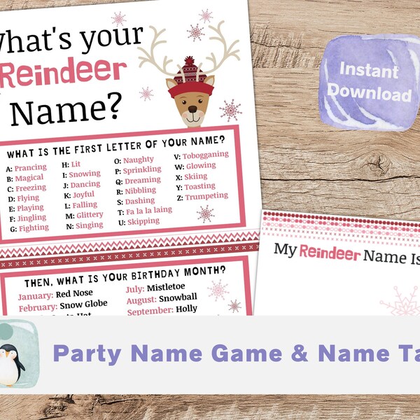 Whats Your Reindeer Name - Etsy