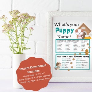 Puppy Name Game for Your Dog Birthday Party | Puppy Birthday Party ...