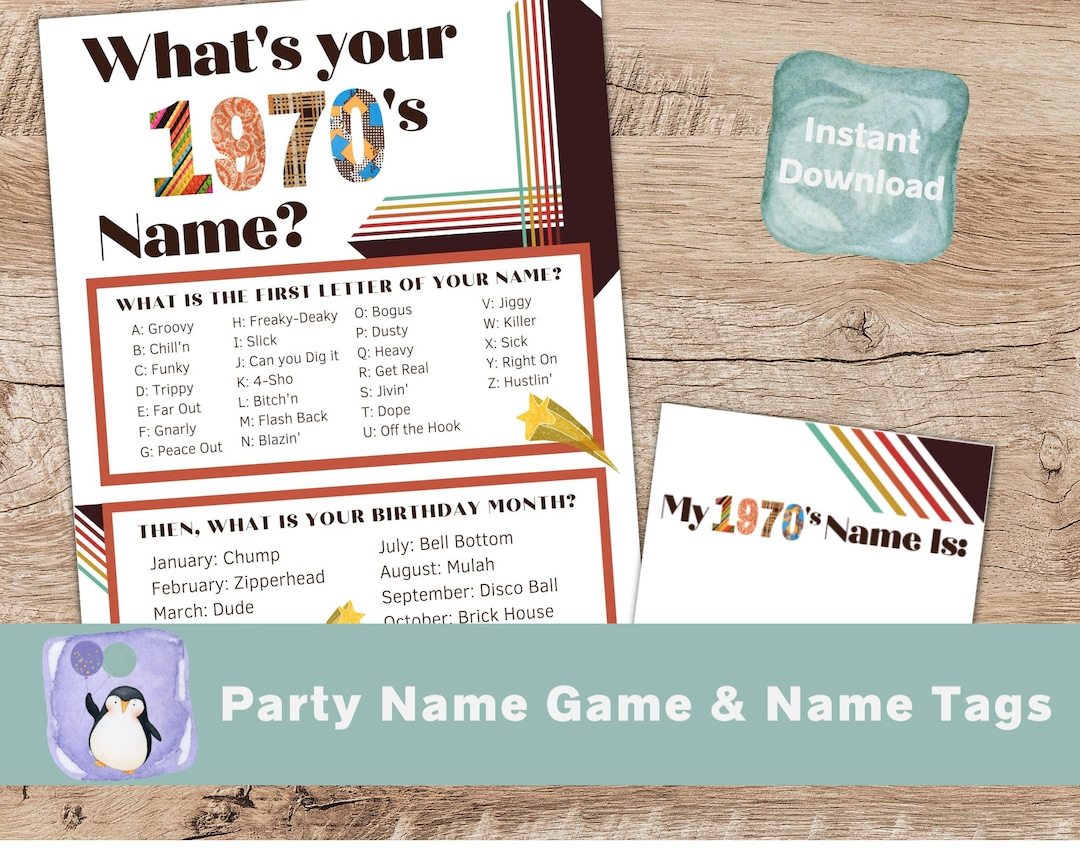 70s Party Game | Groovy Birthday Party | Born in the 1970s | 70s ...