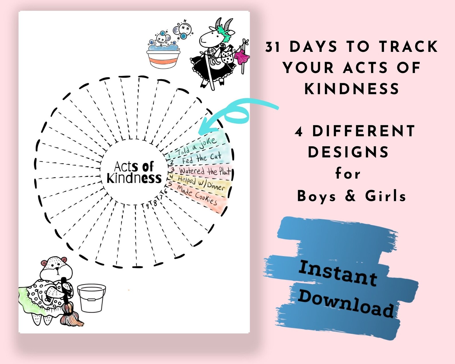 Acts of Kindness Journal for Kids | Kind Kid Ideas | Pay It Forward ...