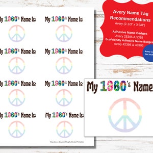 60s Party Name Game: Groovy Hippie Birthday (digital Download) - Etsy