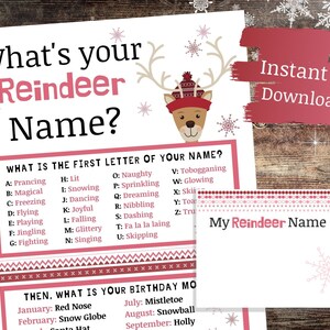 Reindeer Party Game A Fun Kid Friendly Snowflake Christmas or - Etsy