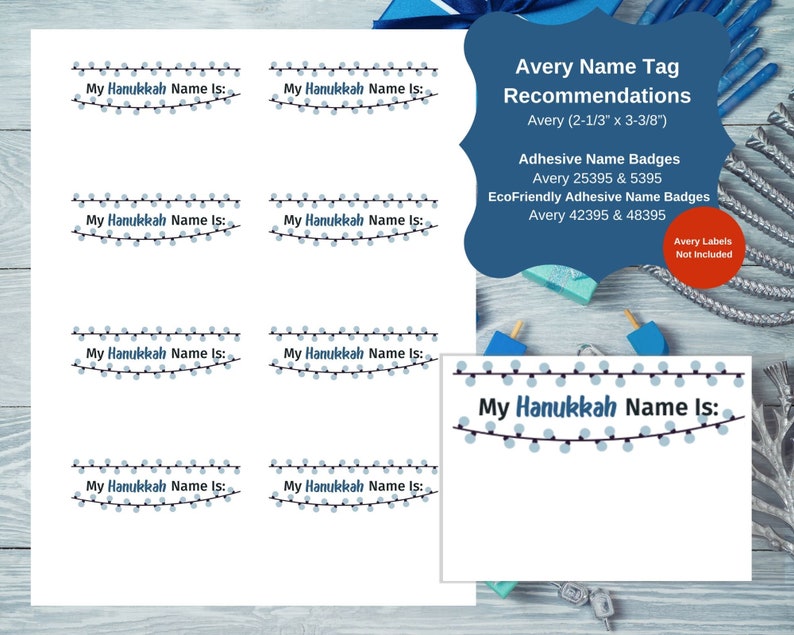 Hanukkah Party Game for Your Holiday Celebration of Lights Party. Fun ...