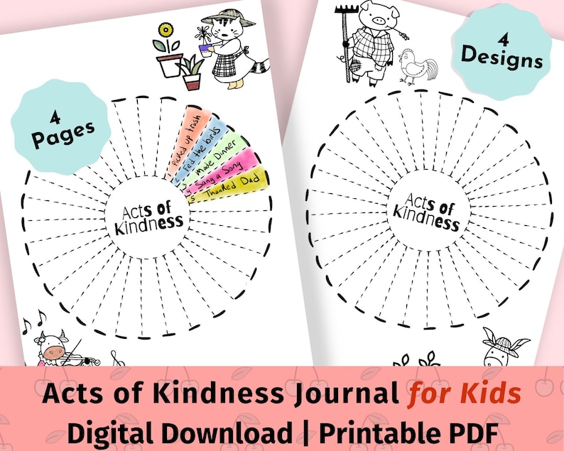 Acts of Kindness Journal for Kids | Kind Kid Ideas | Pay It Forward ...