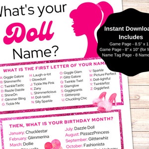 Pink Doll Party Game | Pink Party Game | Pink Girl Birthday Party ...