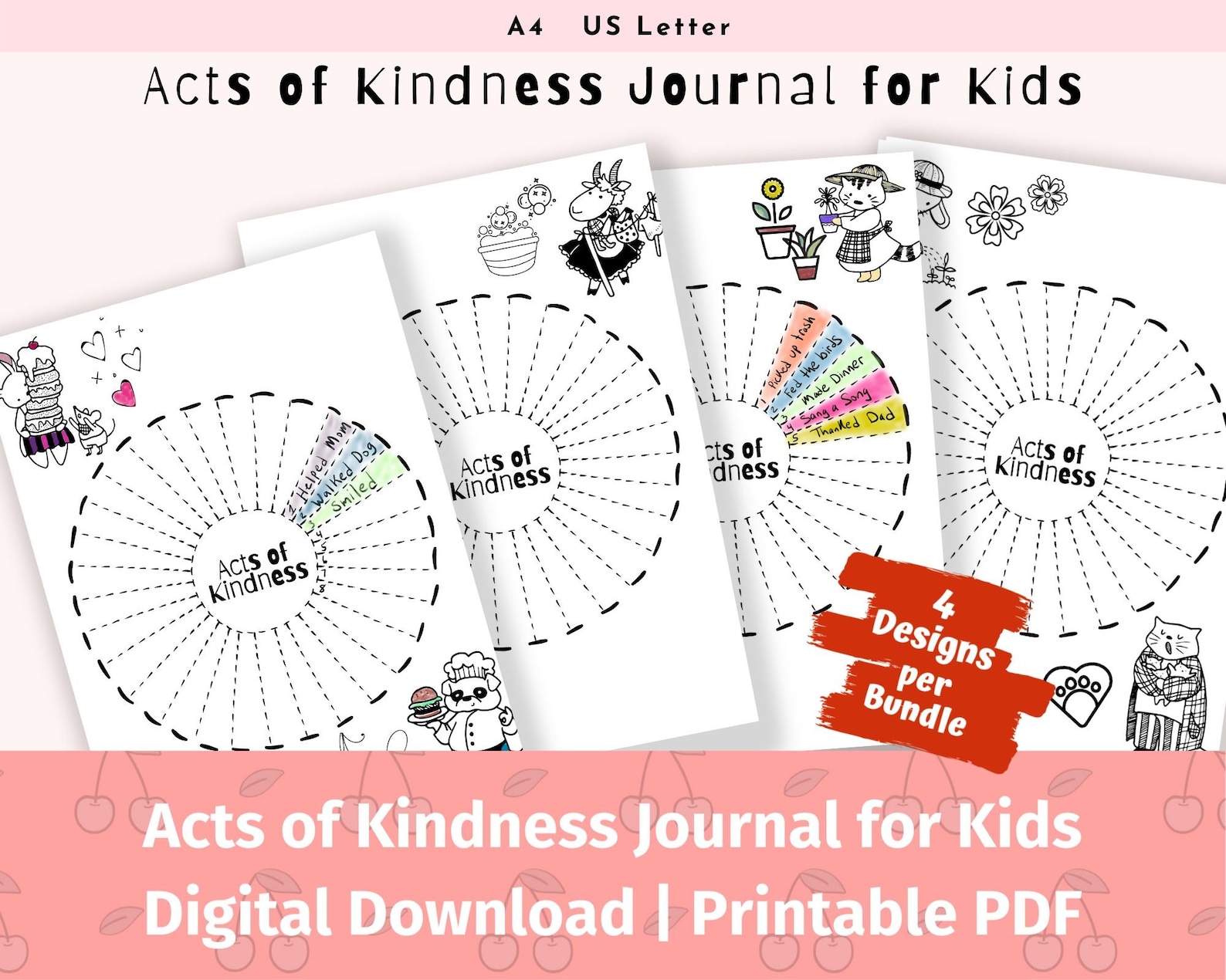 Acts of Kindness Journal for Kids: 31-day Tracker (printable PDF) - Etsy