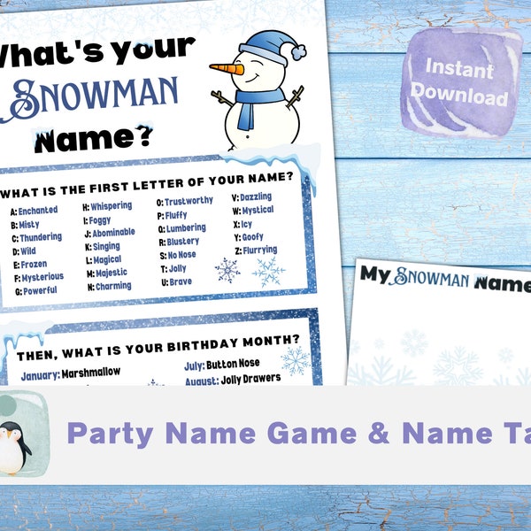 Snowman Game - Etsy